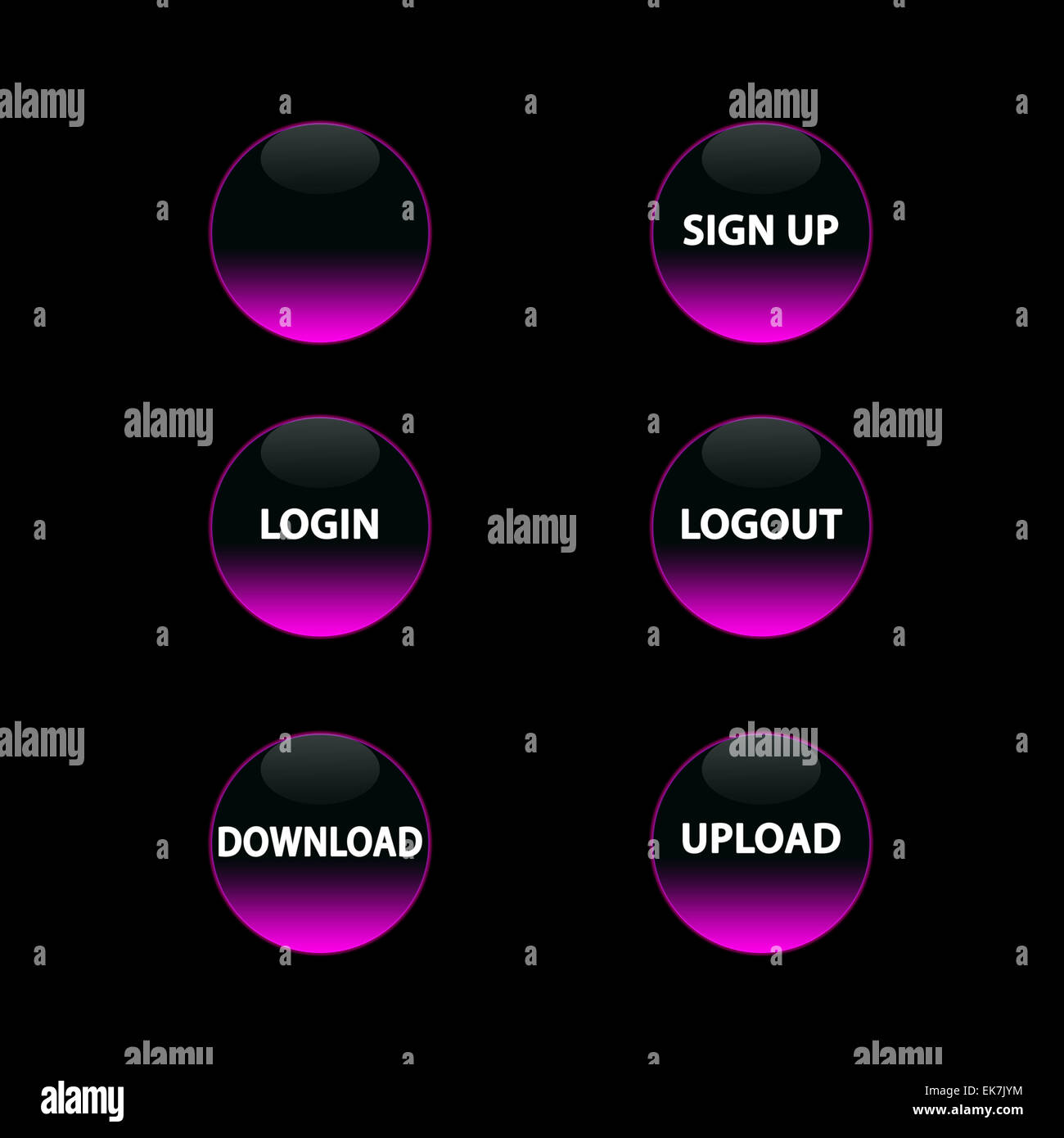 pink neon buttons Stock Photo - Alamy