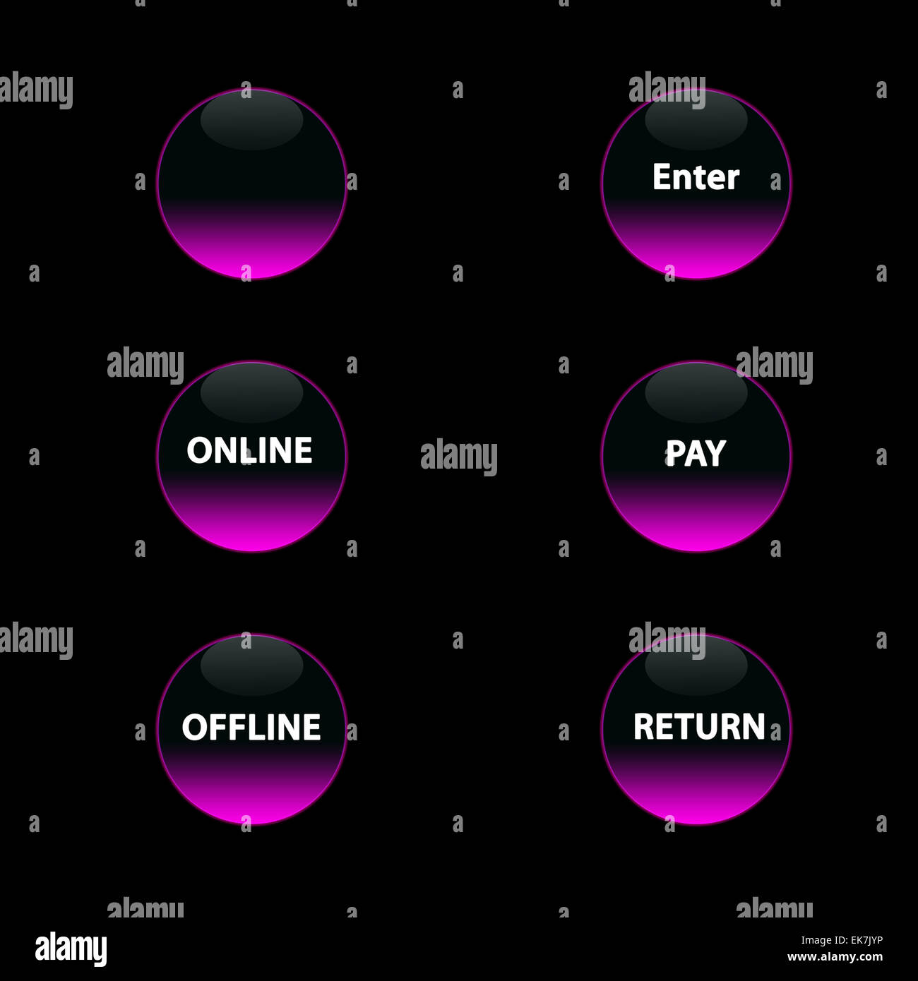 pink neon buttons Stock Photo - Alamy