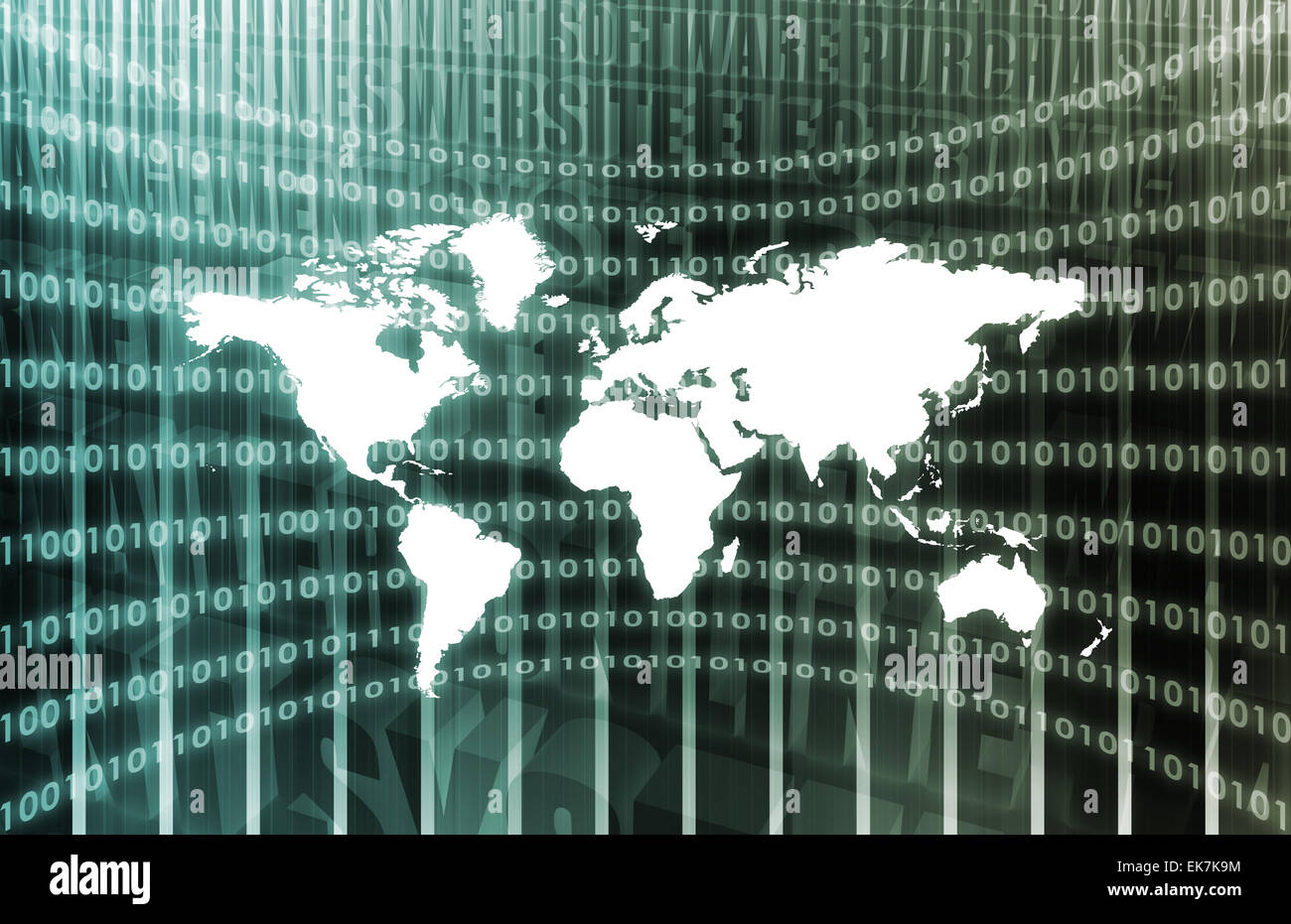 Blue Business System Abstract Background Stock Photo - Alamy