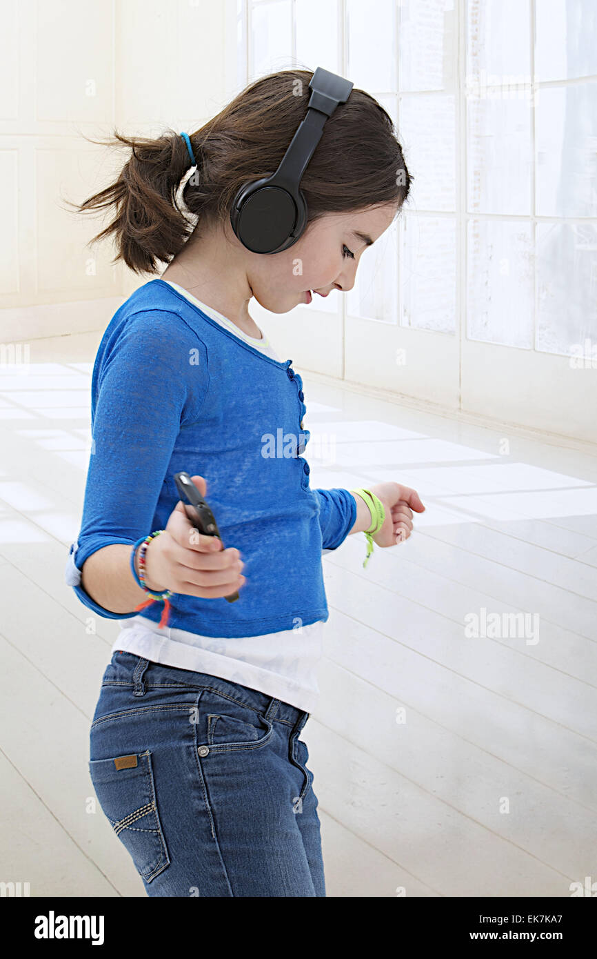 Walkman music child Stock Photo - Alamy