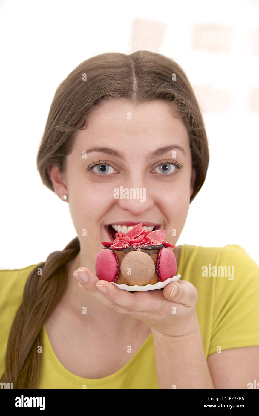 Food cake woman Stock Photo - Alamy