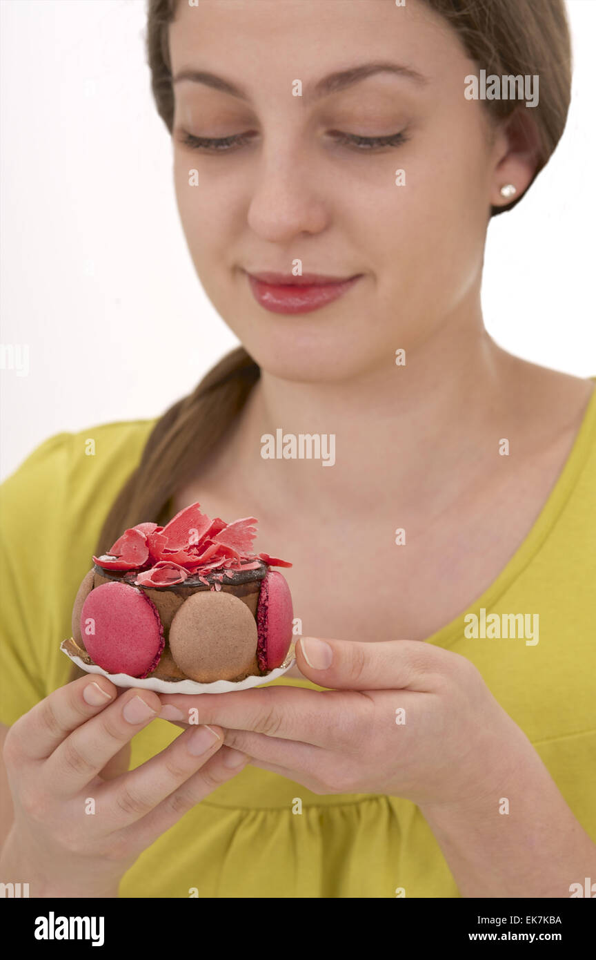 Food cake woman Stock Photo - Alamy