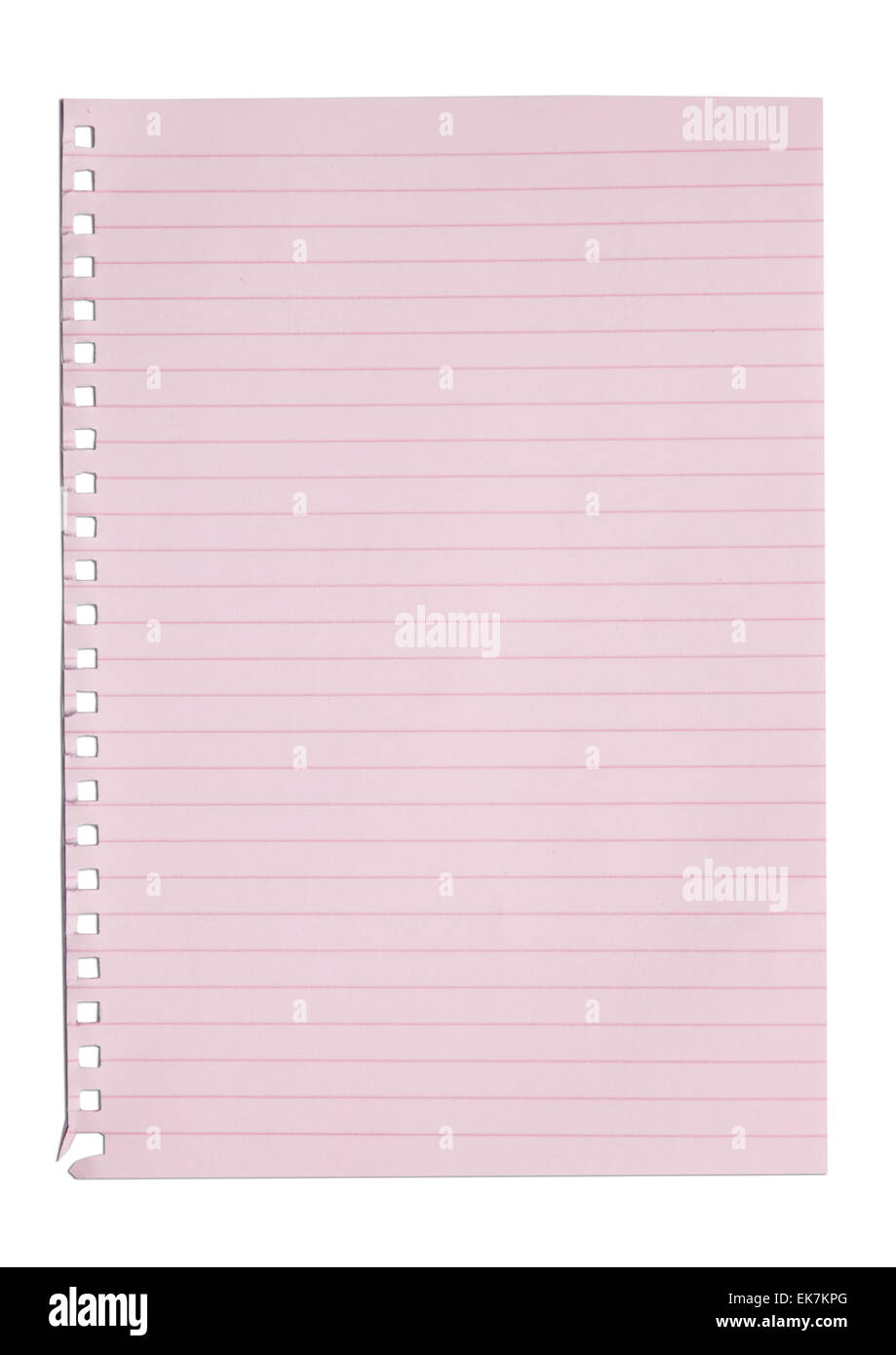 Pink clean blank paper Cut Out Stock Images & Pictures - Alamy