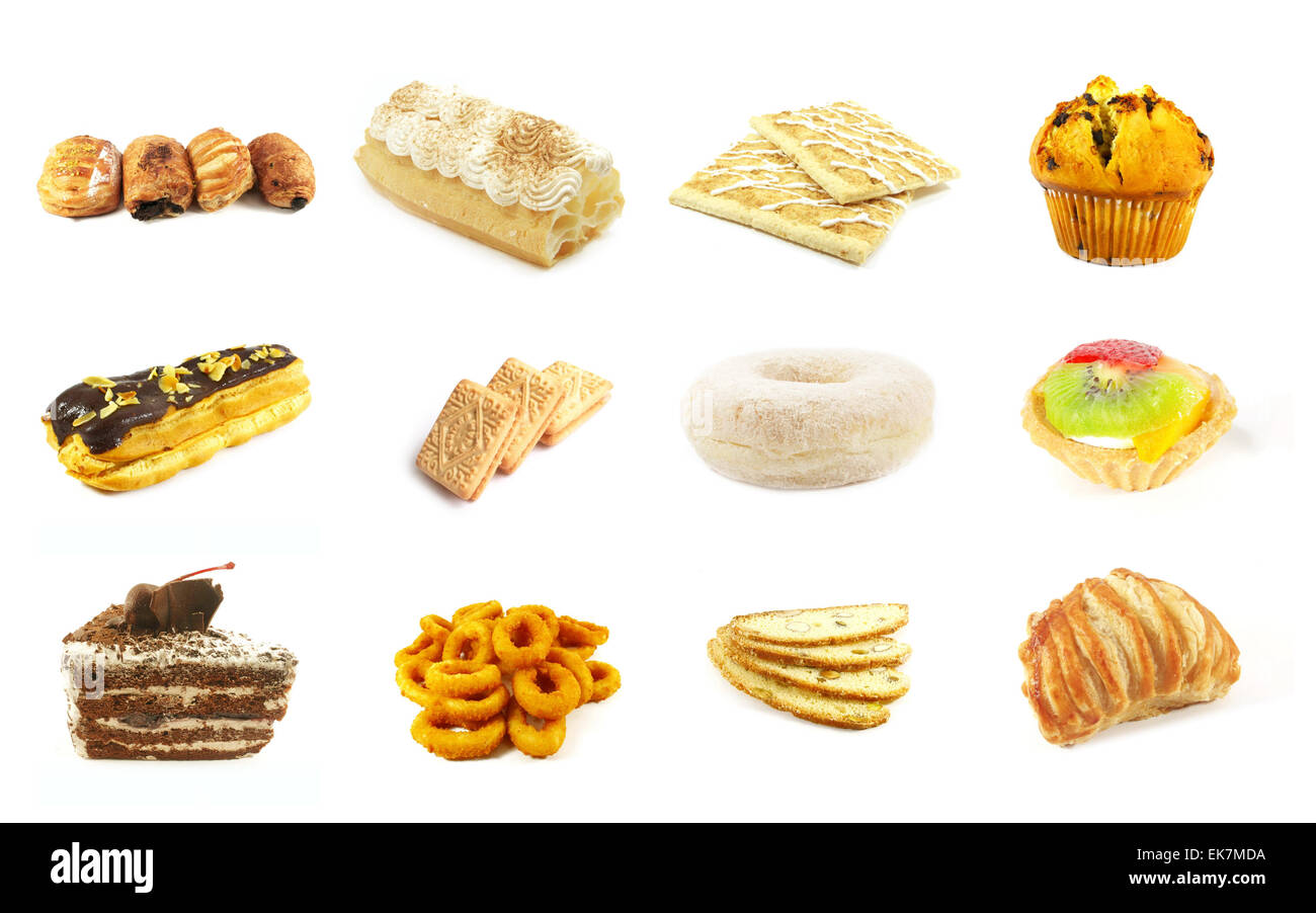 Assorted pastries baked goods Cut Out Stock Images & Pictures - Alamy