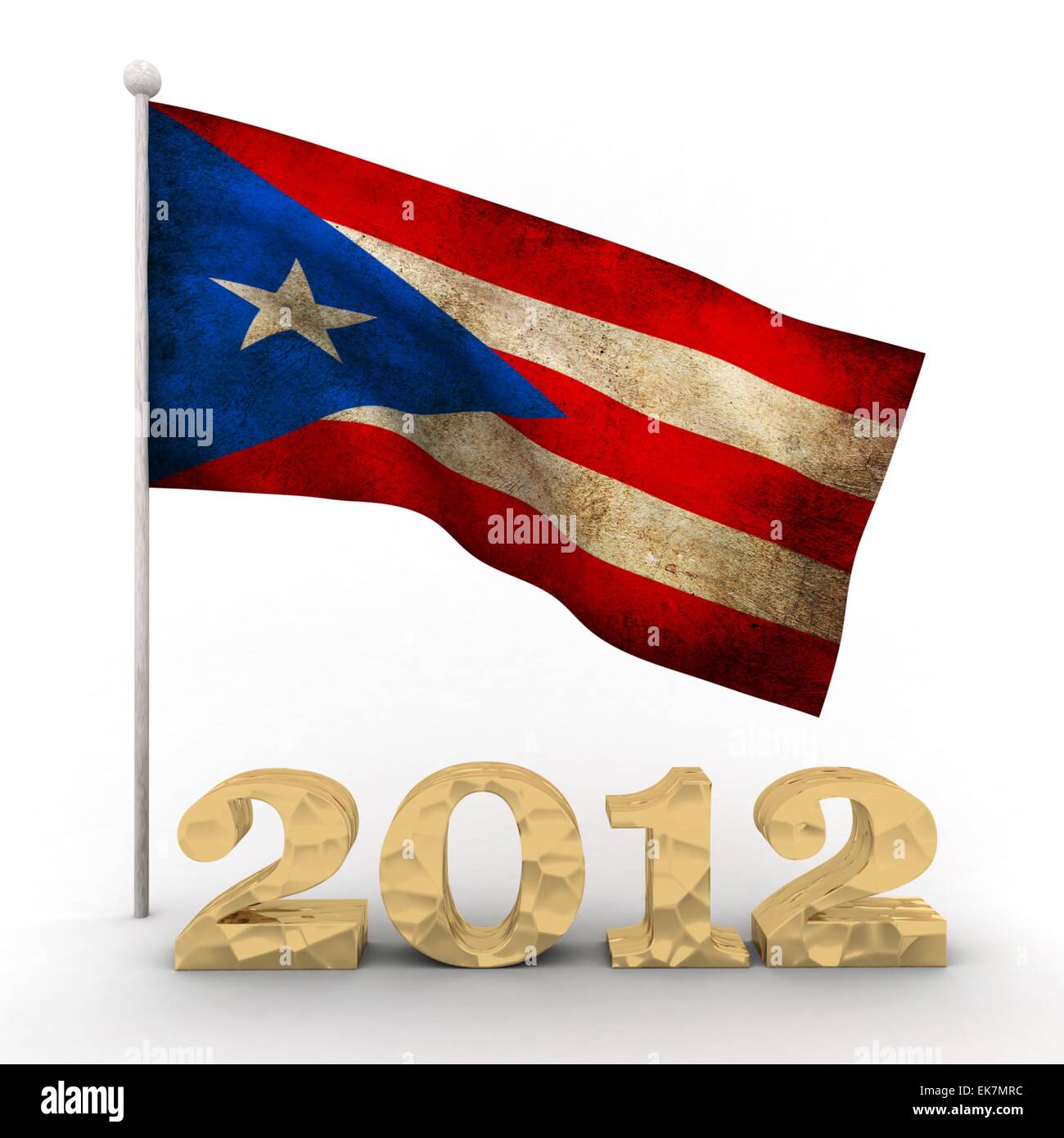 Isolated puerto rico flag on hi-res stock photography and images - Alamy
