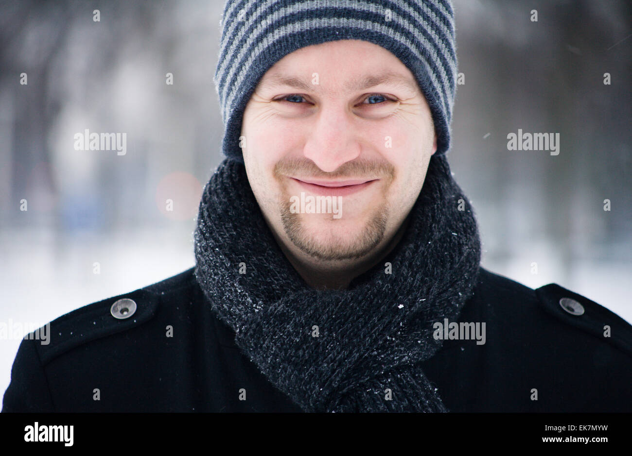Winter male portrait Stock Photo - Alamy