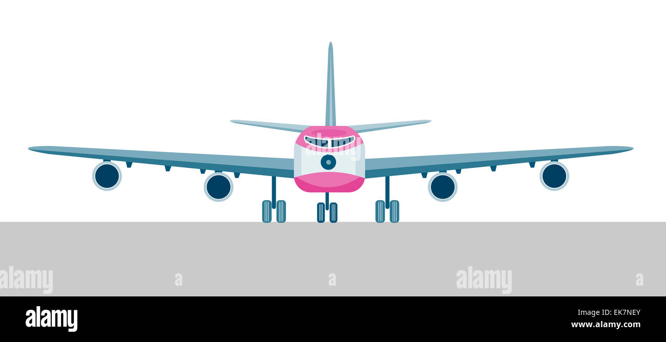commercial jet plane airliner front Stock Photo - Alamy