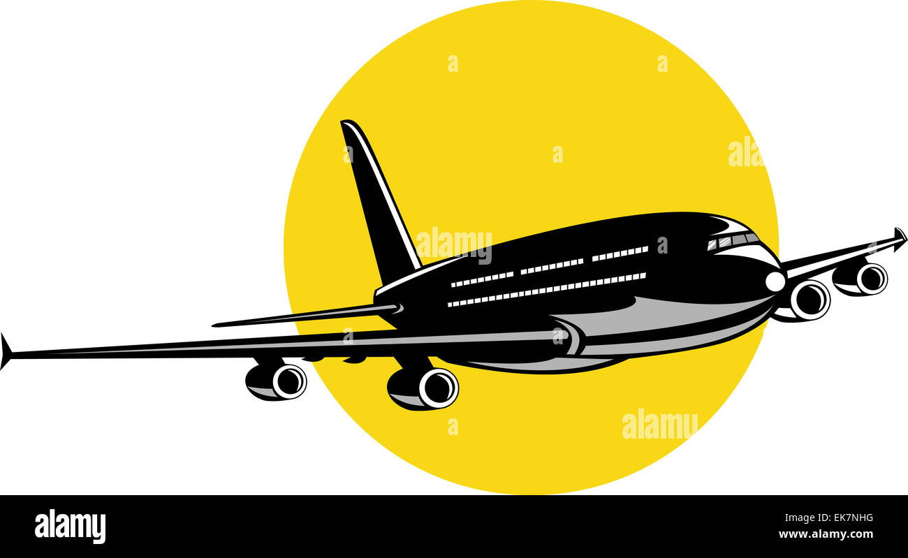 commercial jet plane airliner flying Stock Photo - Alamy