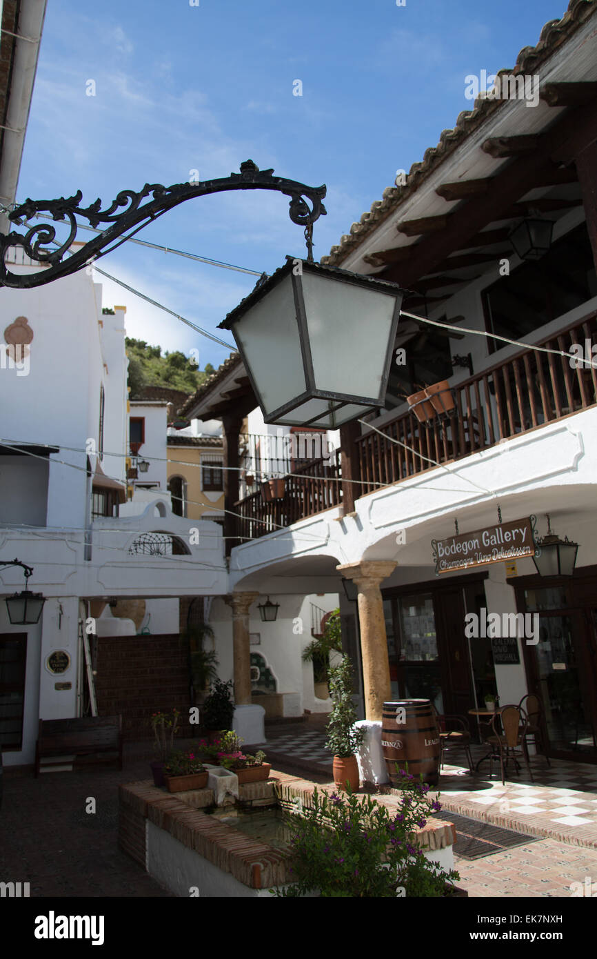 The Bodegon Gallery in the Spanish village of Benahavis Andalucia Stock ...