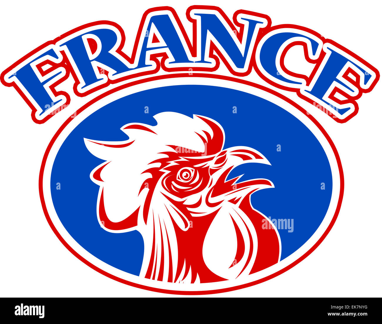 rugby rooster mascot france Stock Photo - Alamy