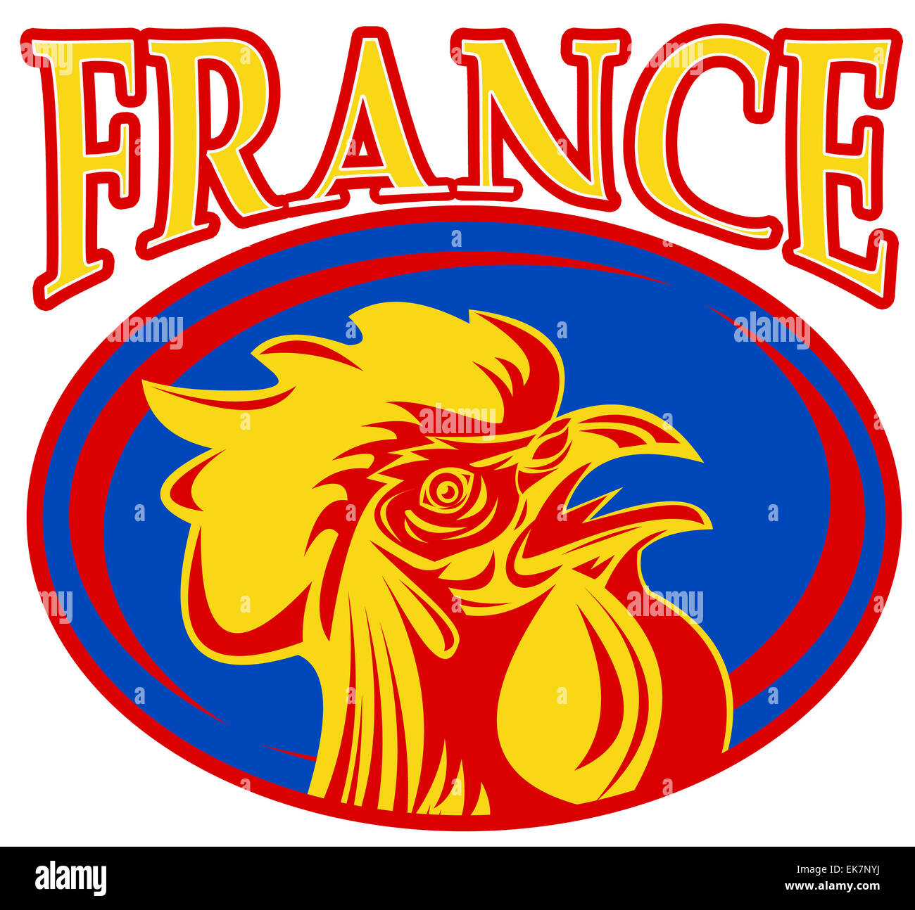 rugby rooster mascot france Stock Photo - Alamy