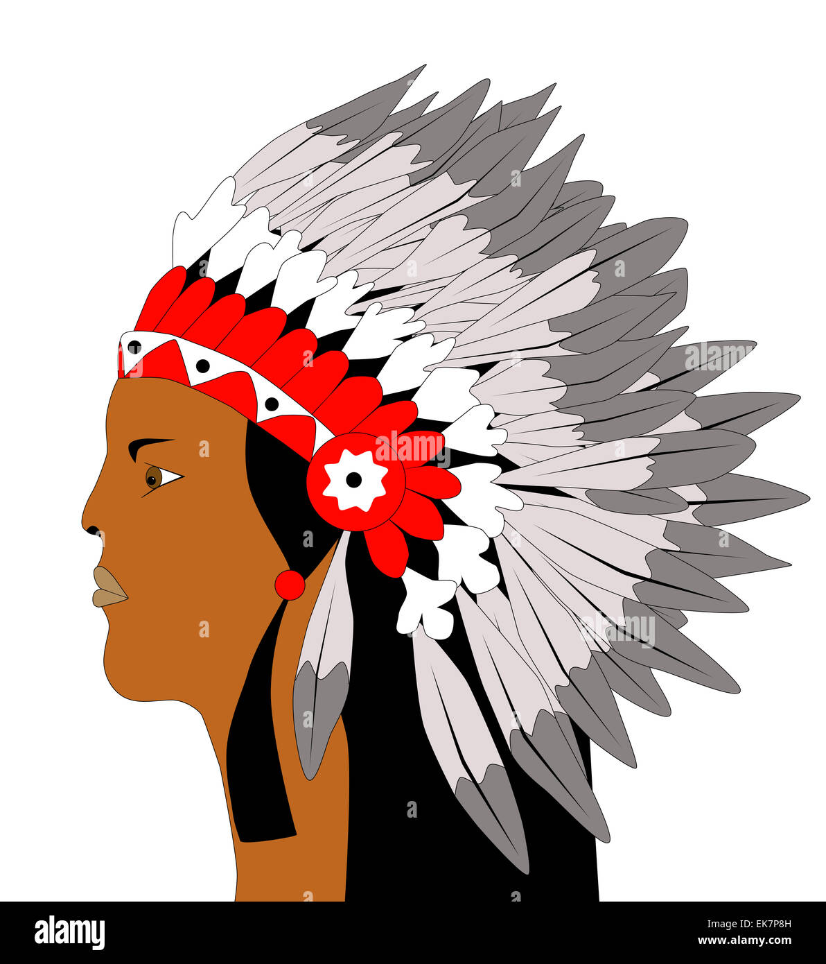 Profile of indian chief hi-res stock photography and images - Alamy