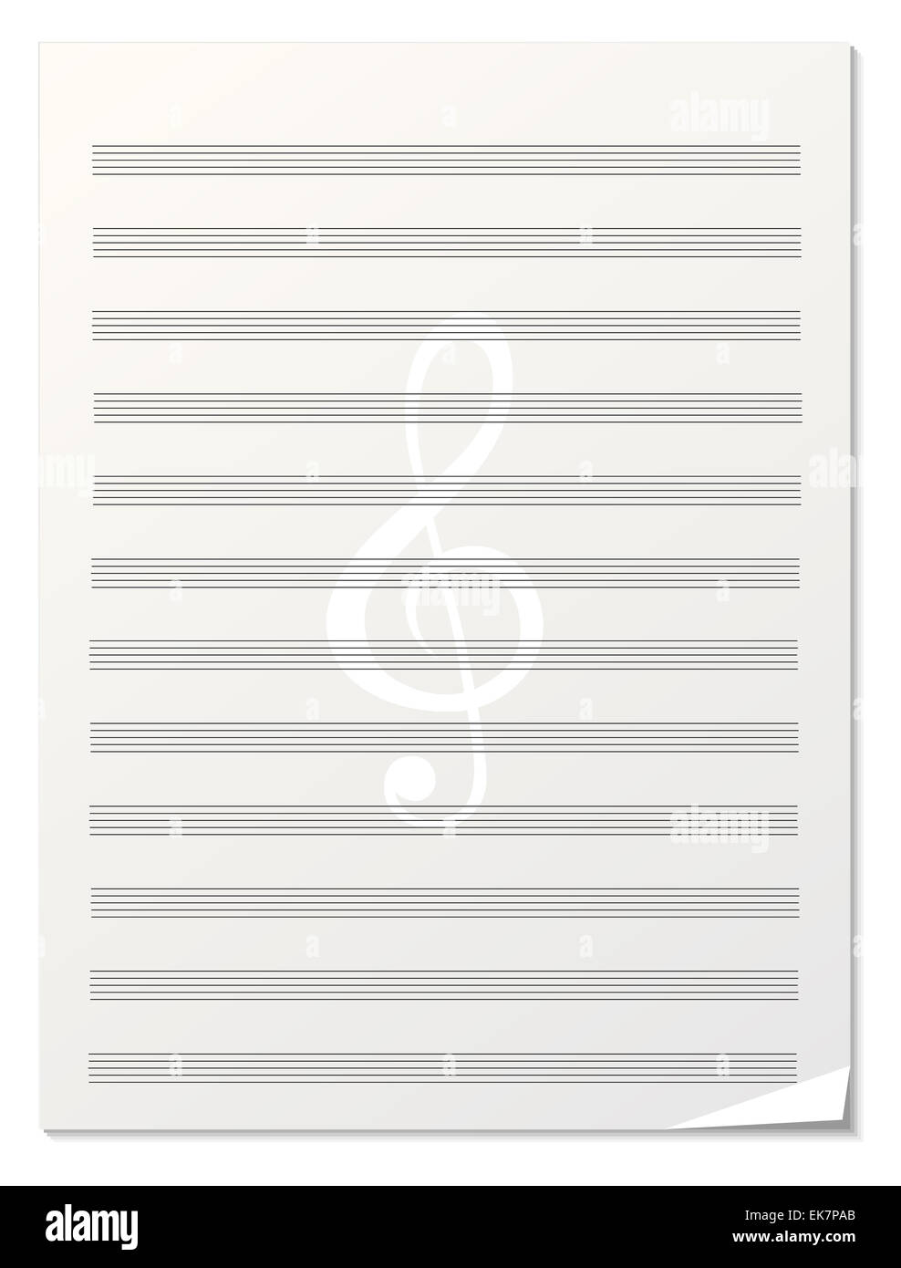 Note paper for musical notes Stock Photo - Alamy
