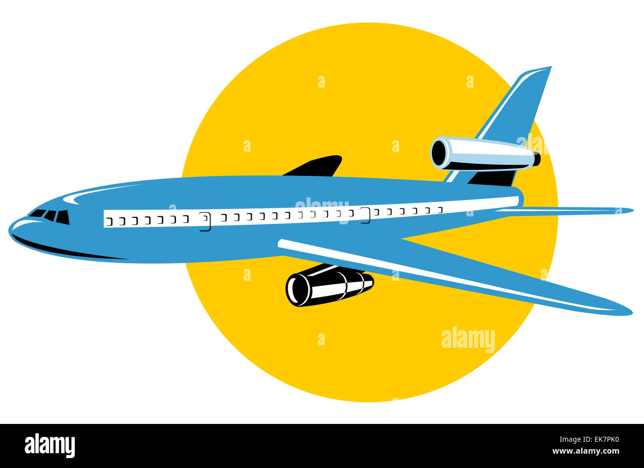 commercial jet plane airliner flying Stock Photo - Alamy