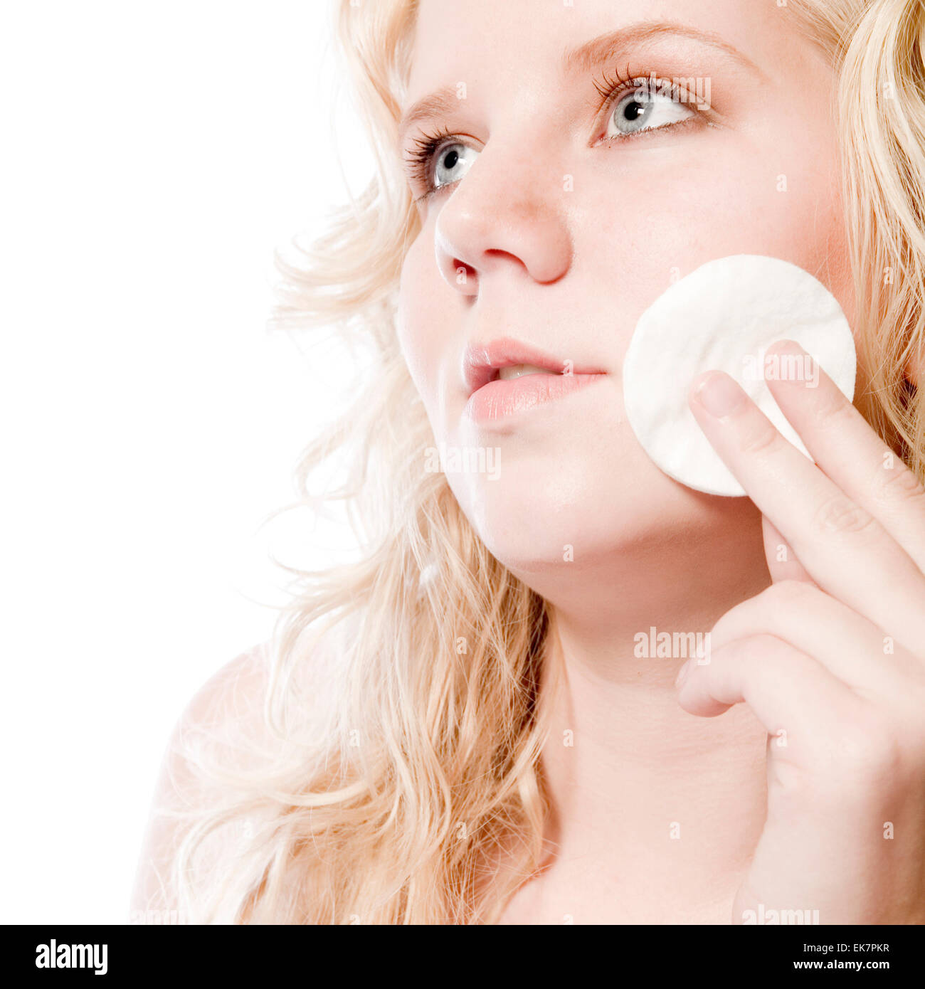 Removing my make-up Stock Photo - Alamy