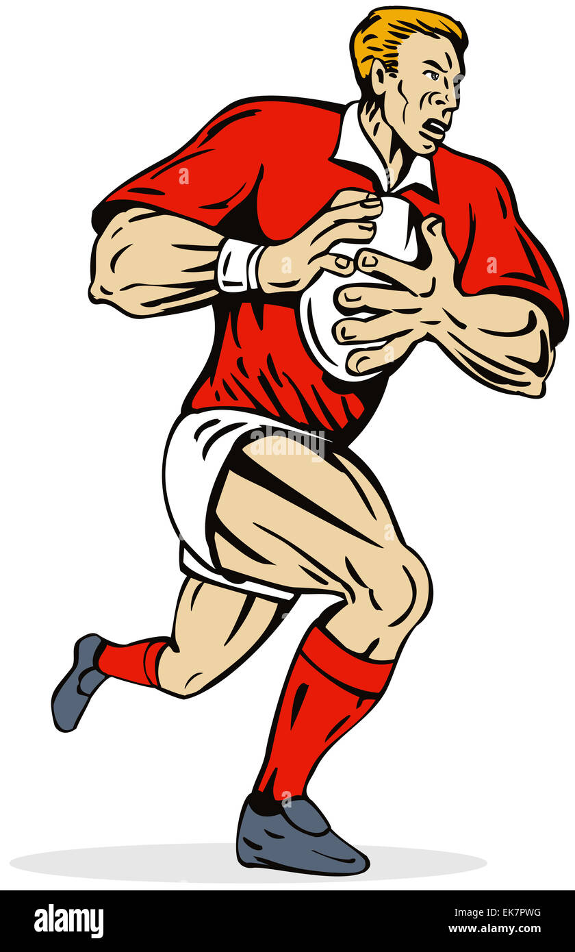 rugby player running with the ball Stock Photo - Alamy