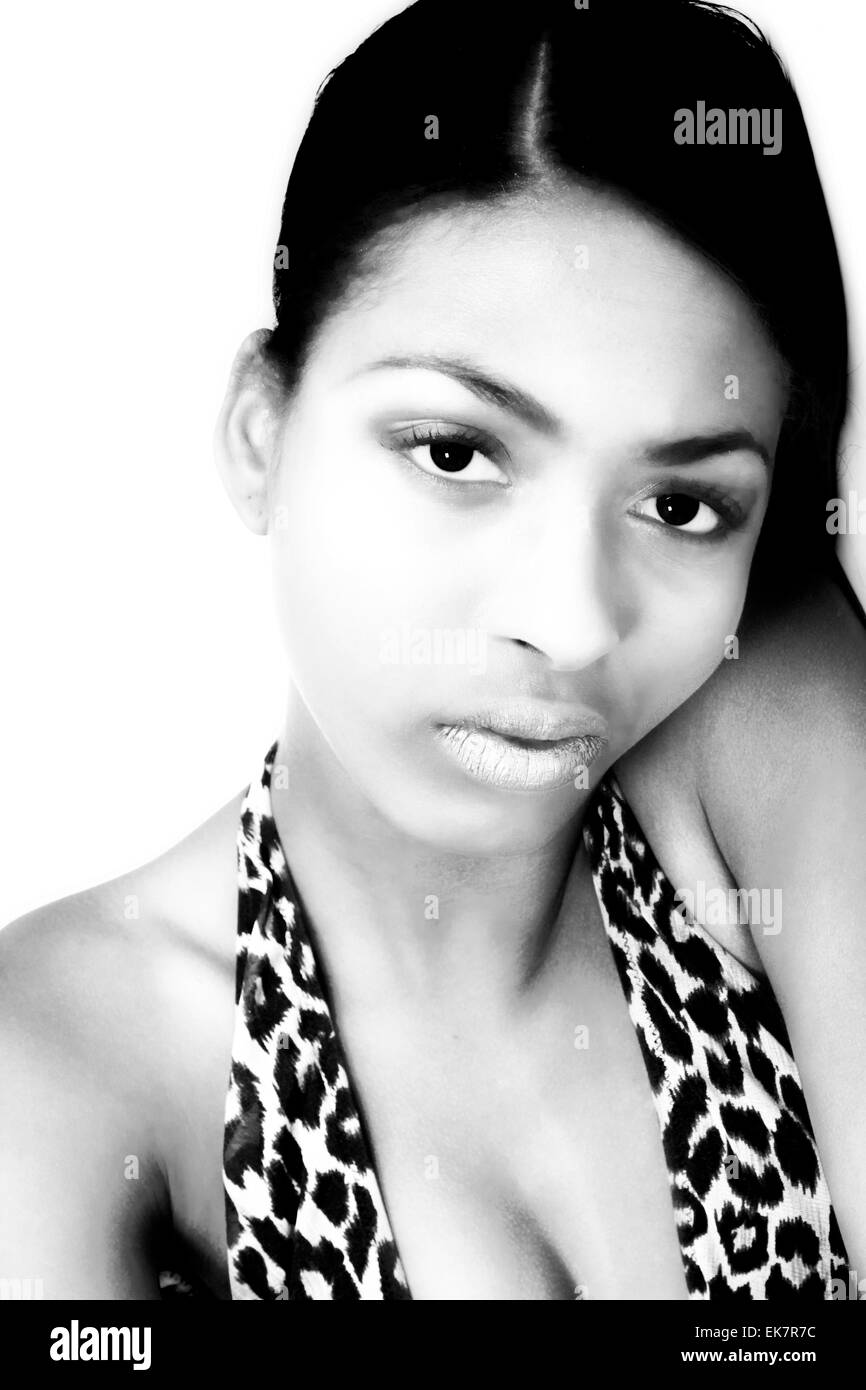 Model in studio Black and White Stock Photos & Images - Alamy