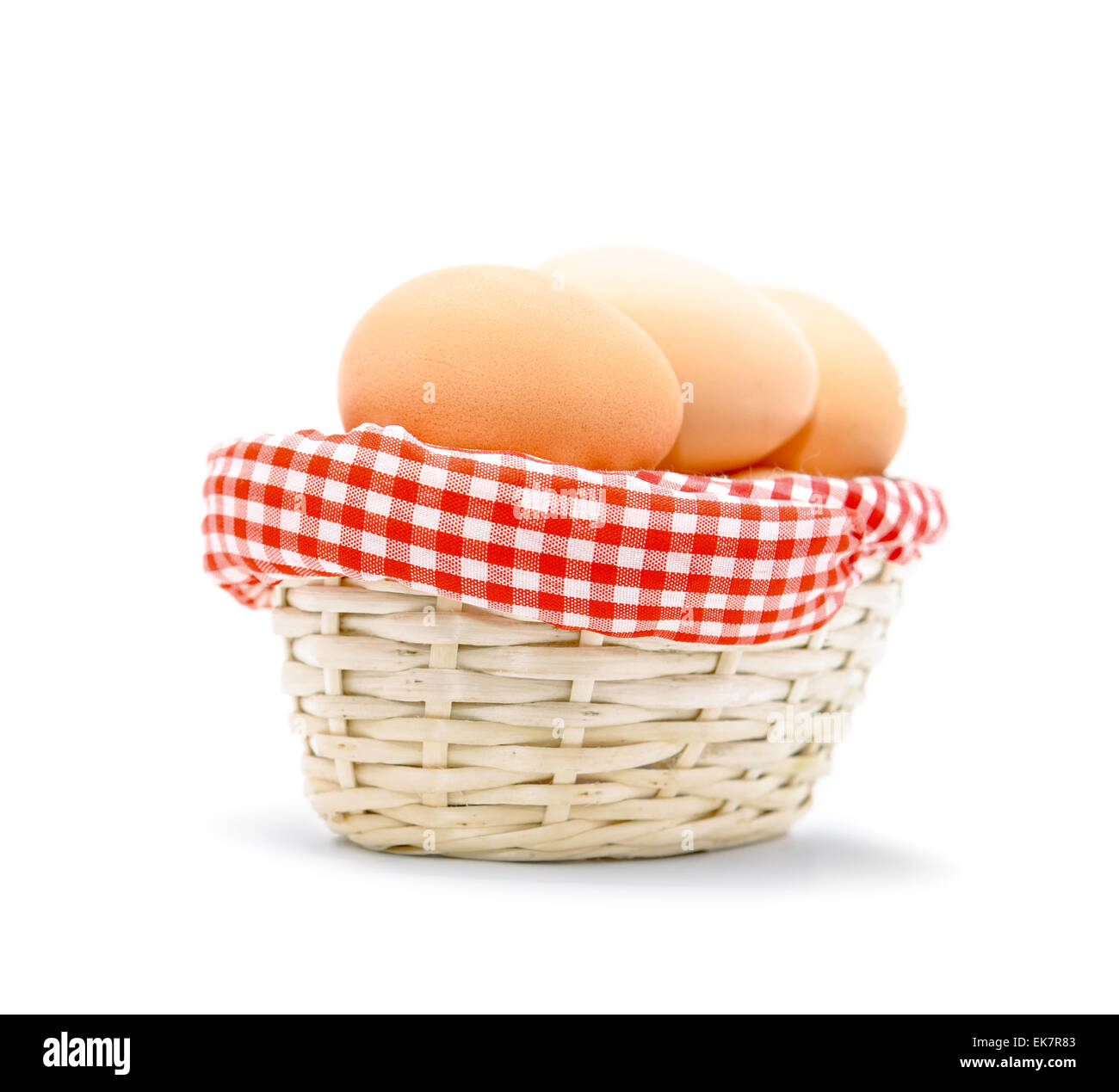 Eggs in a basket Stock Photo - Alamy