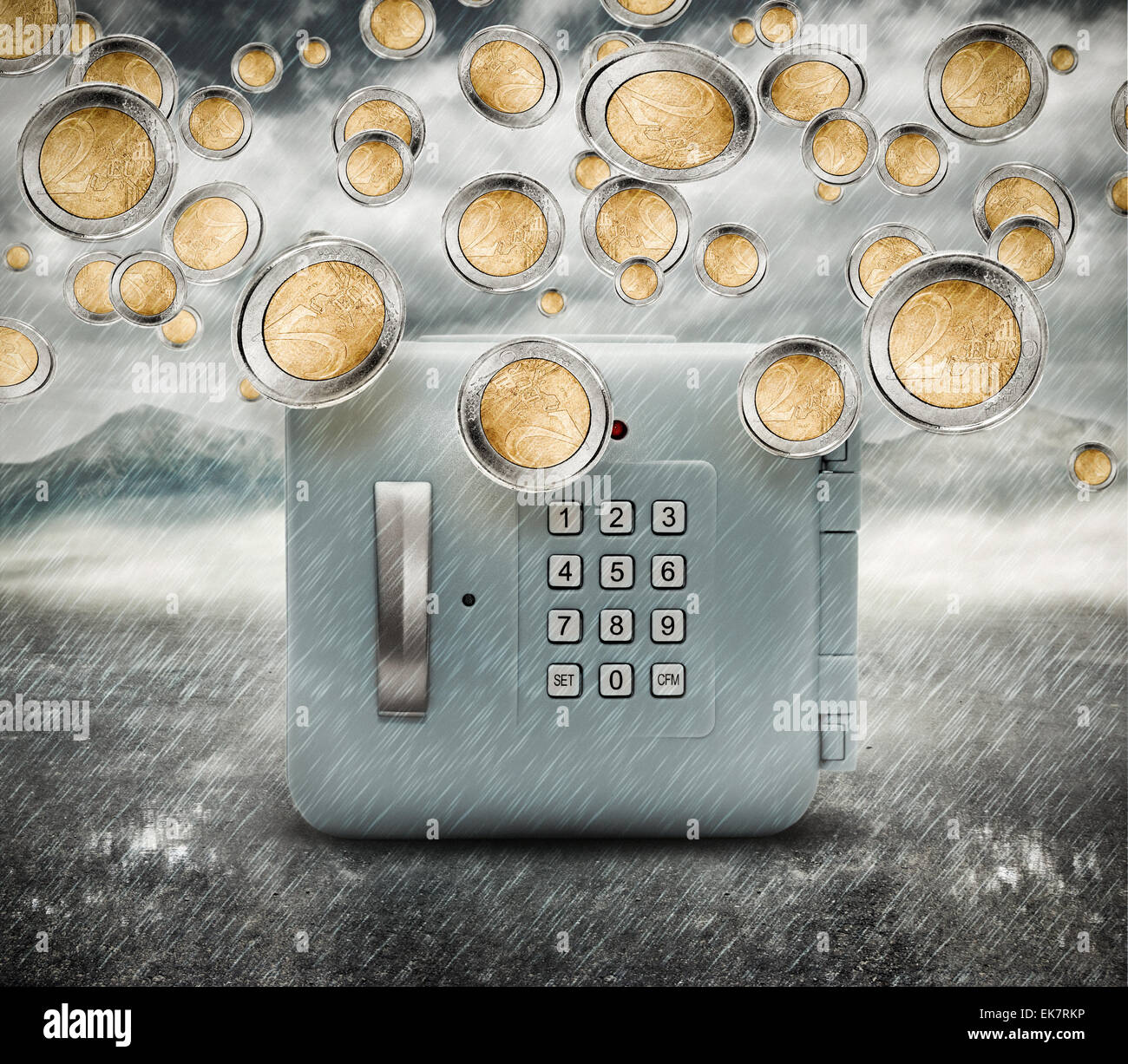 Rain of money Stock Photo - Alamy