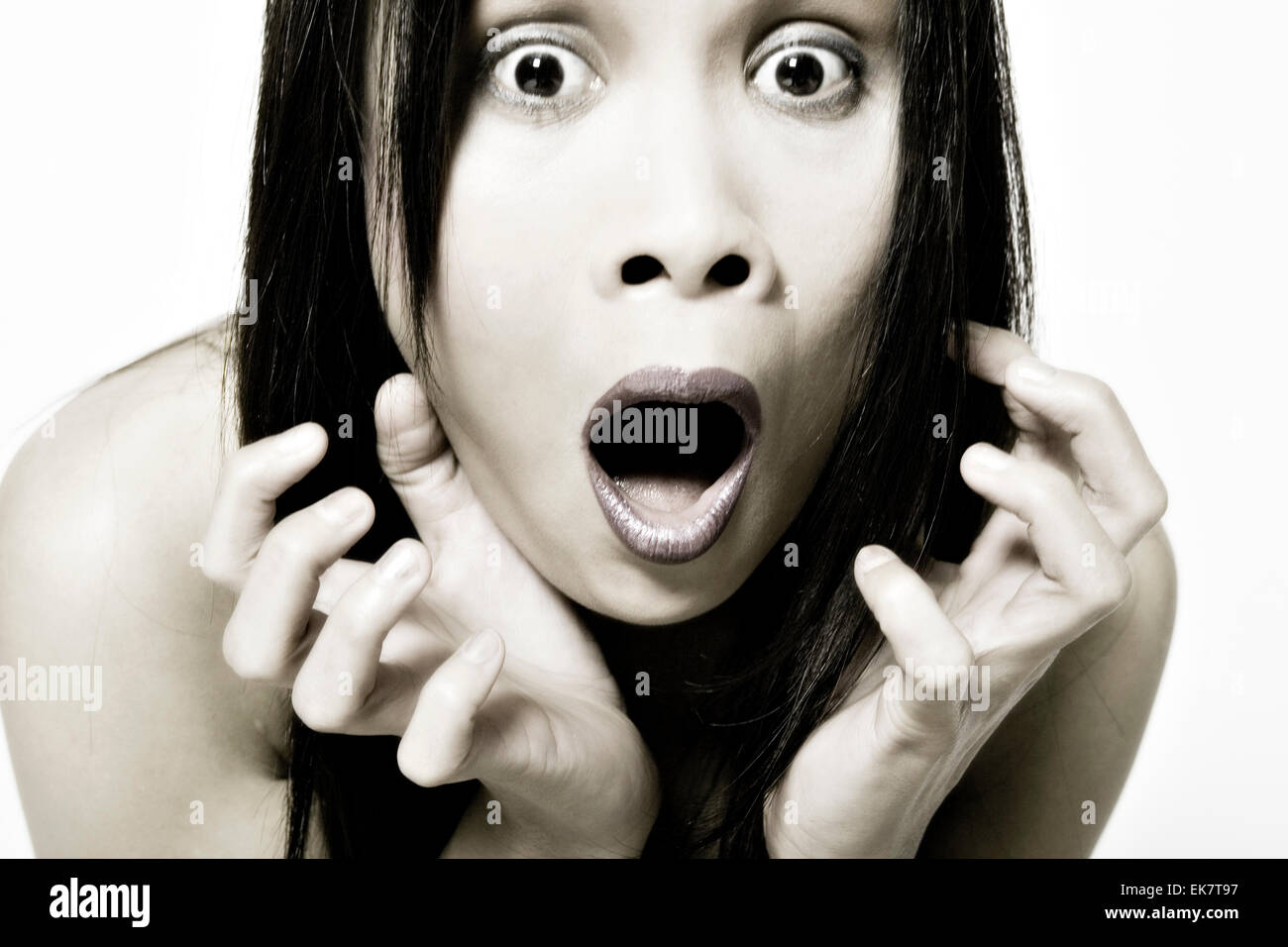 Scared pose hi-res stock photography and images - Alamy