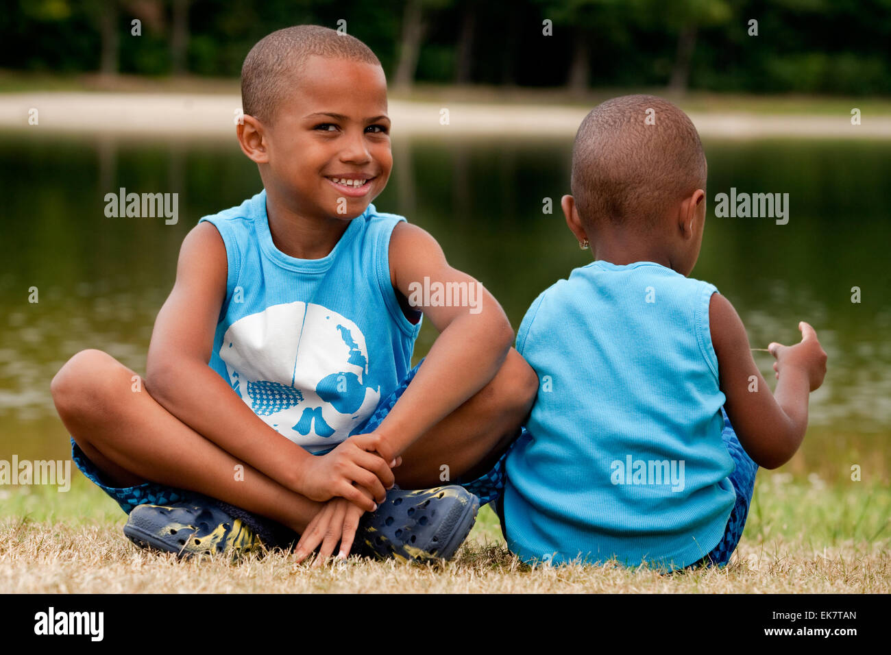2 african children Stock Photo - Alamy