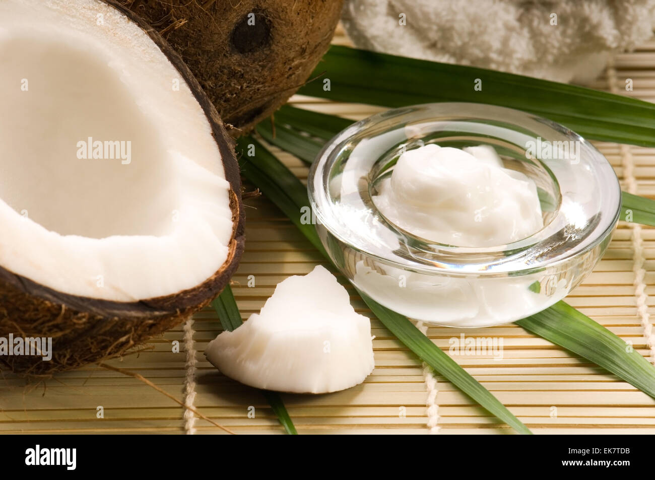 Coconut and coconut oil Stock Photo - Alamy
