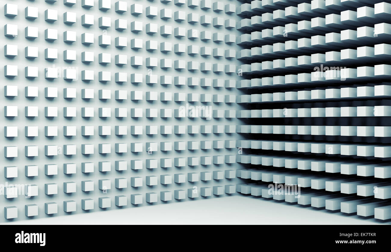 Abstract architecture digital background with small cubes pattern on ...