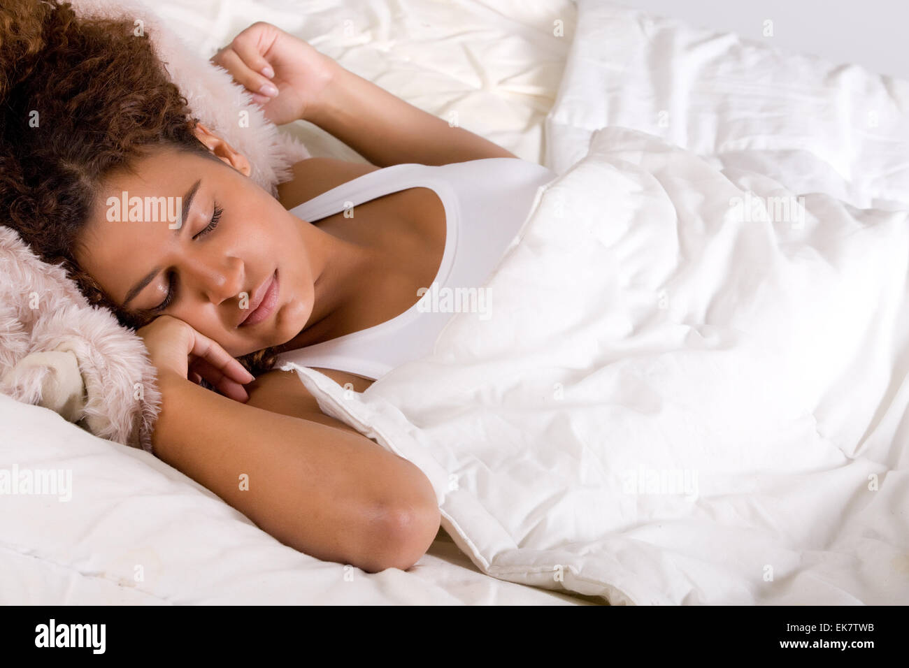 Sleeping african lady Stock Photo - Alamy