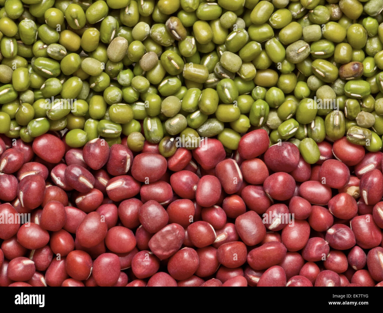 red and green mung beans Stock Photo - Alamy