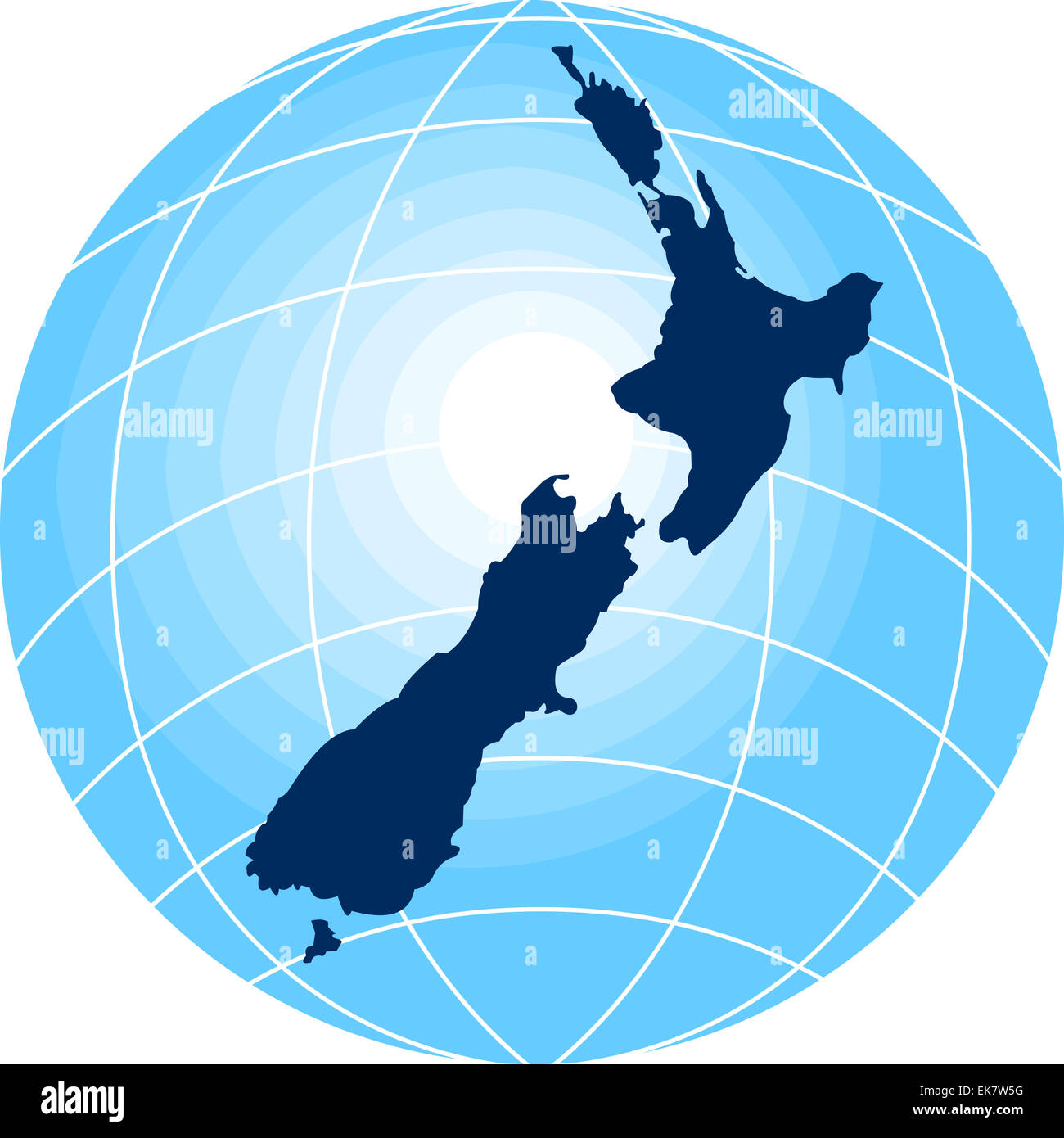 new zealand globe map
