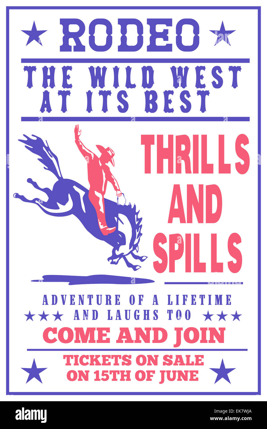 American Rodeo Cowboy riding bucking bronco Stock Photo - Alamy