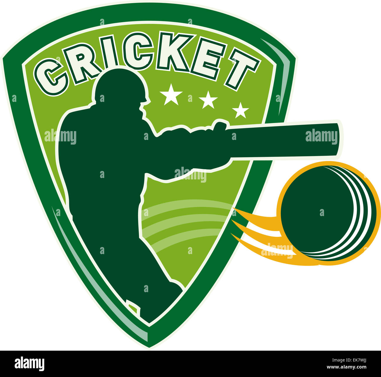 cricket player batsman batting shield Stock Photo - Alamy
