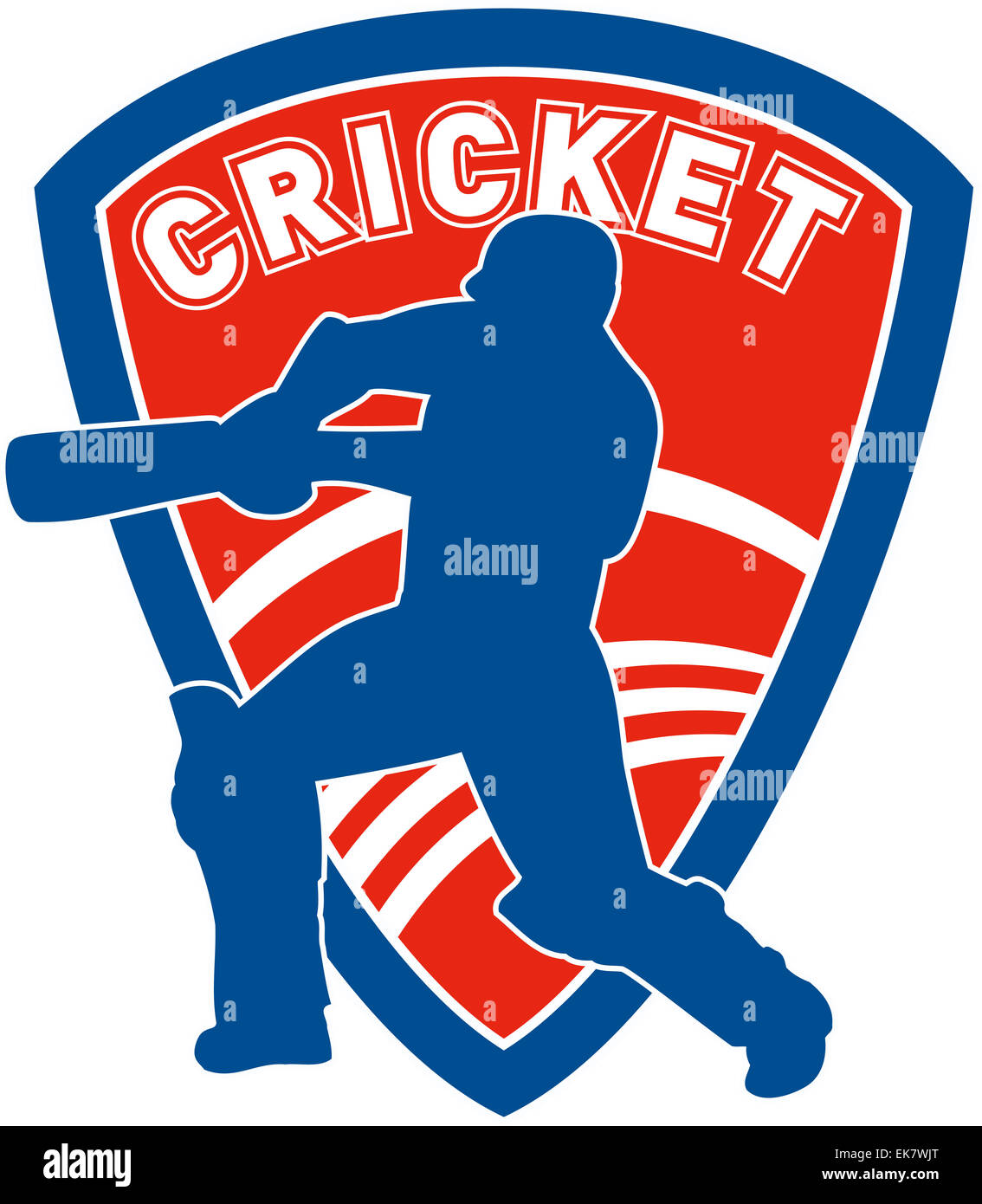cricket player batsman batting shield Stock Photo - Alamy