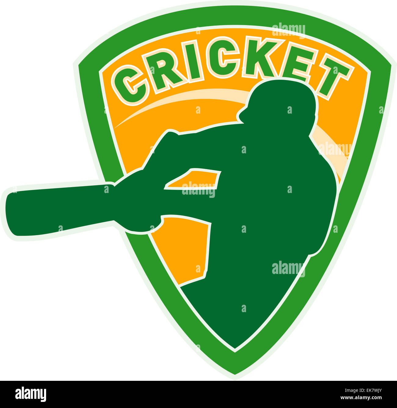 cricket player batsman batting shield Stock Photo - Alamy