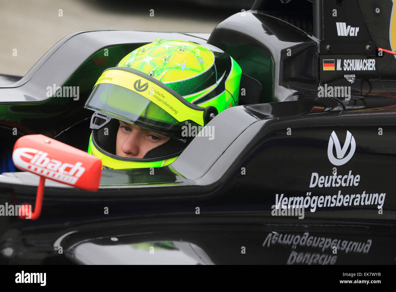 Oschersleben, Germany. 08th Apr, 2015. German racing driver Mick ...