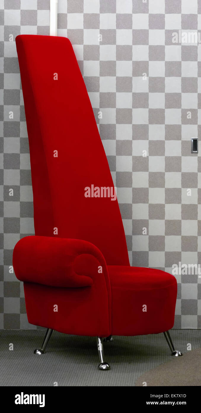 red designer chair Stock Photo - Alamy