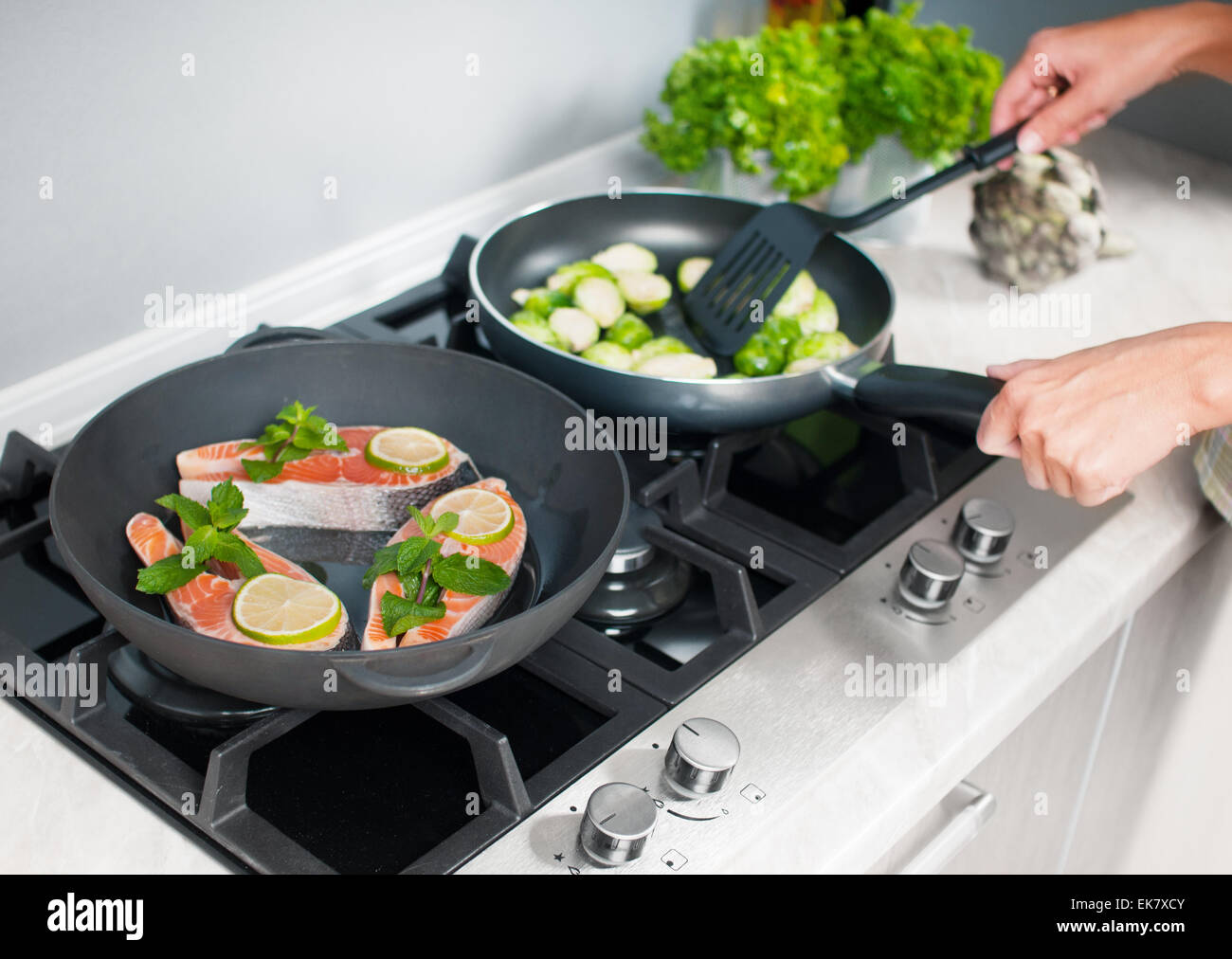Cooking vegetables dish Stock Photo - Alamy