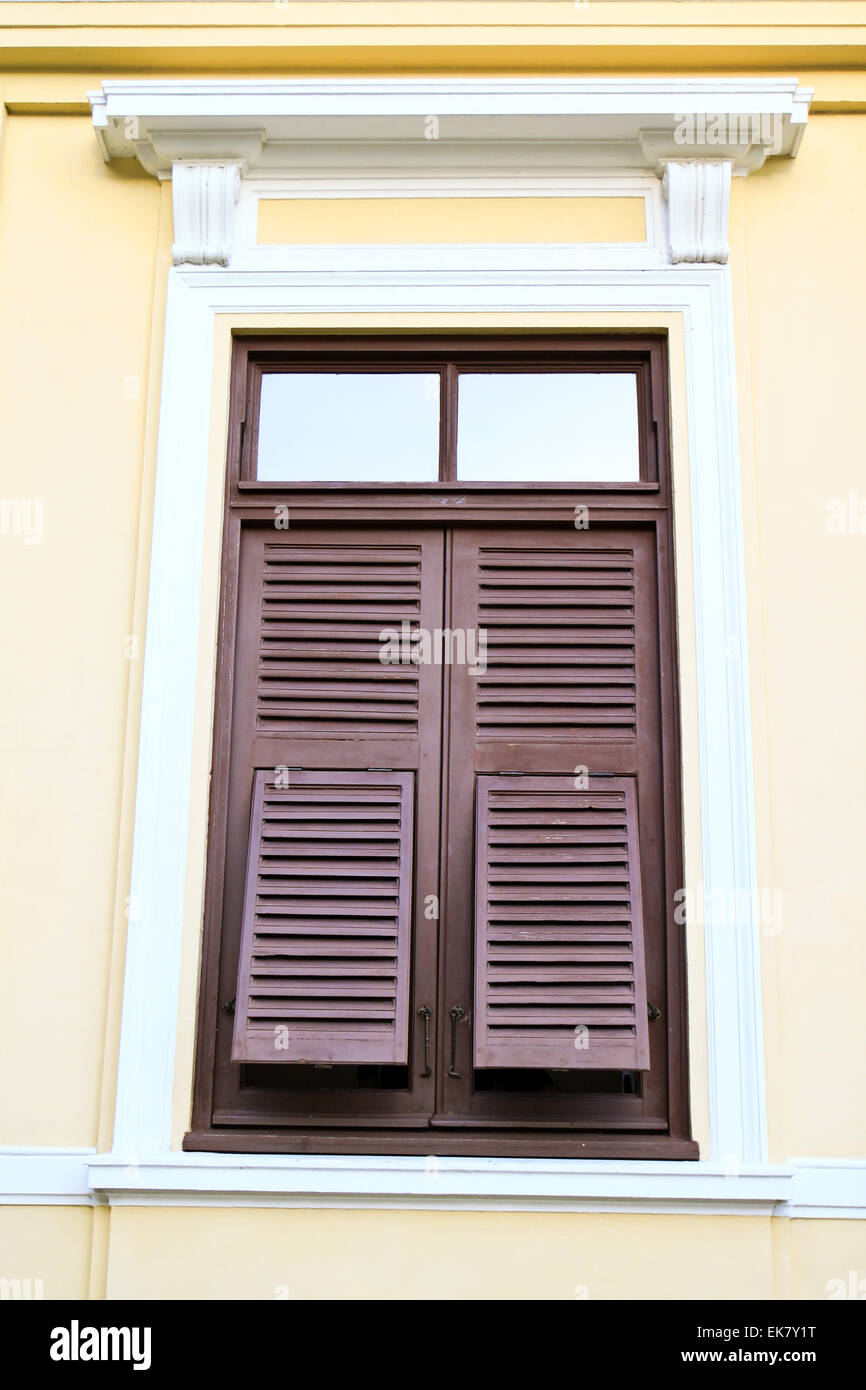 vintage brown window Stock Photo - Alamy