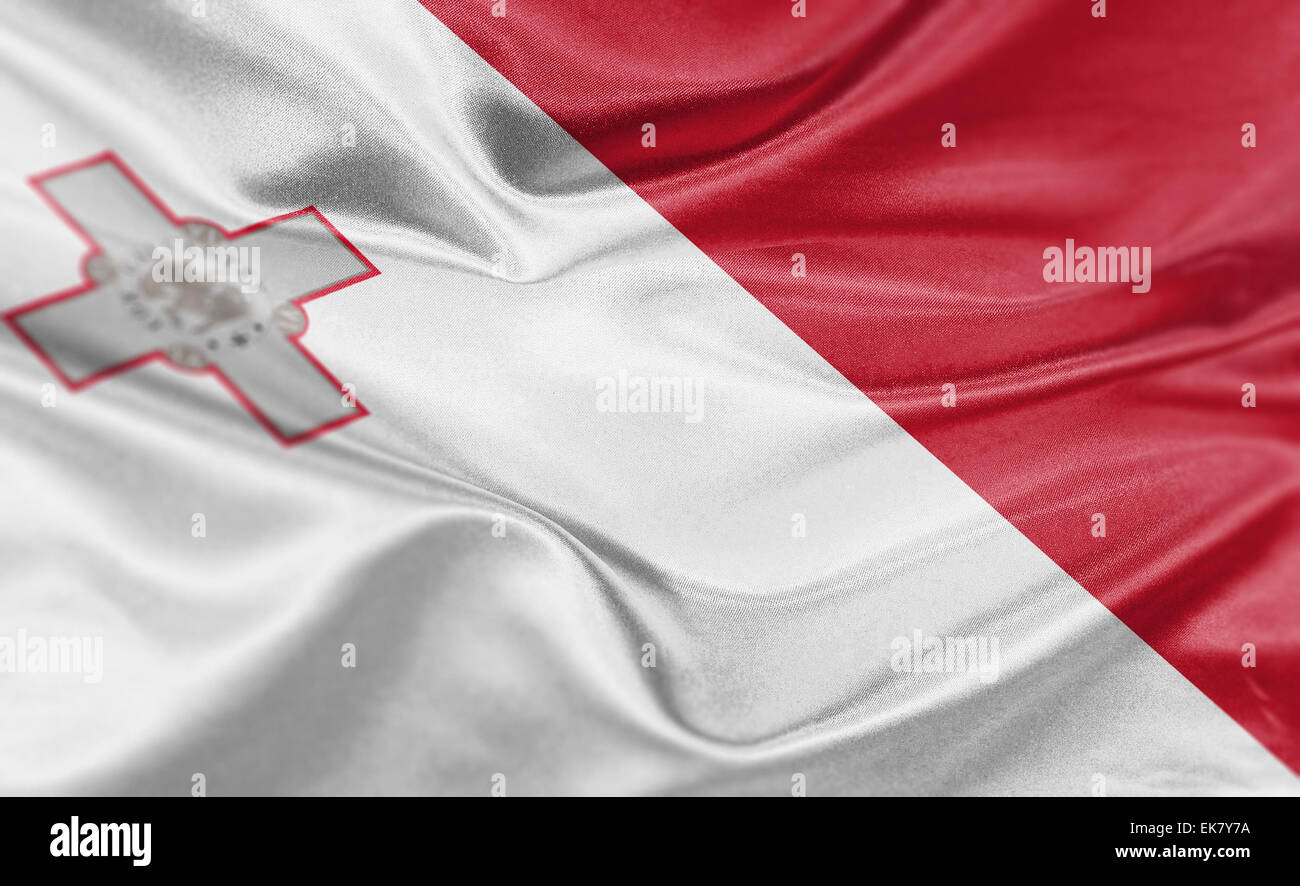 High resolution render of Malta's national flag Stock Photo - Alamy