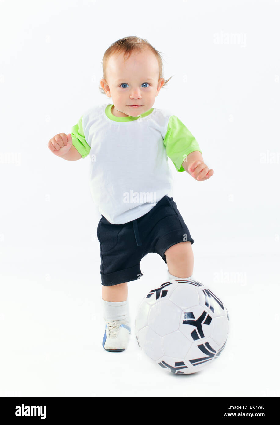 Little football player Stock Photo - Alamy