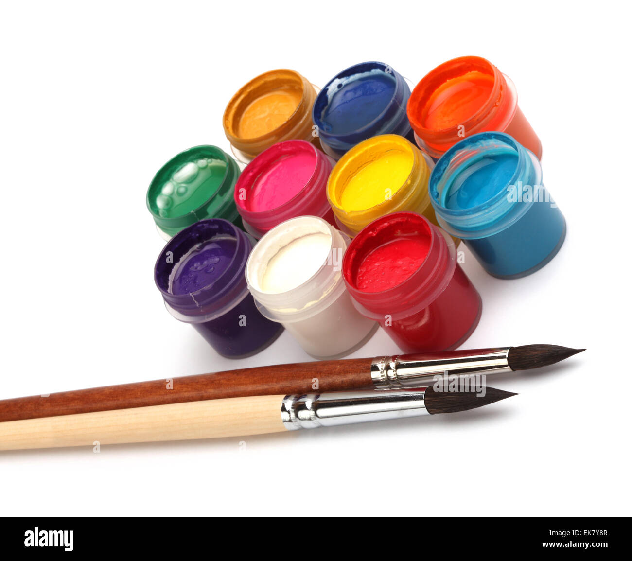 Paint brush and colors Stock Photo - Alamy