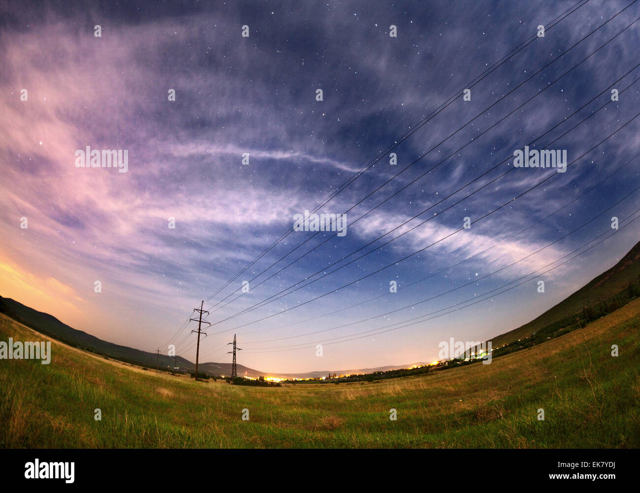 Sky full of stars. Beautiful summer night in Crimea Stock Photo - Alamy
