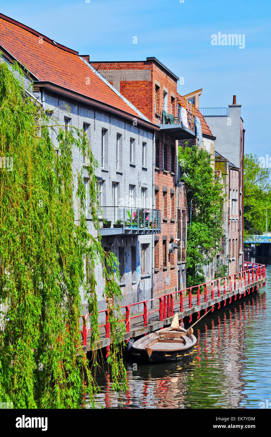 A typical Dutch street in the Delph. Netherlands Stock Photo - Alamy