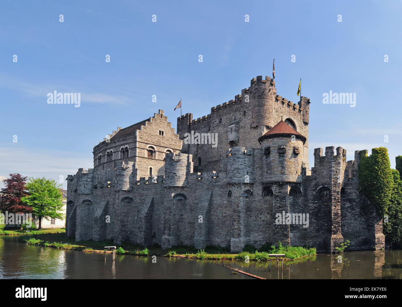 Medieval Gravensteen Castle In Gent Stock Photo - Alamy
