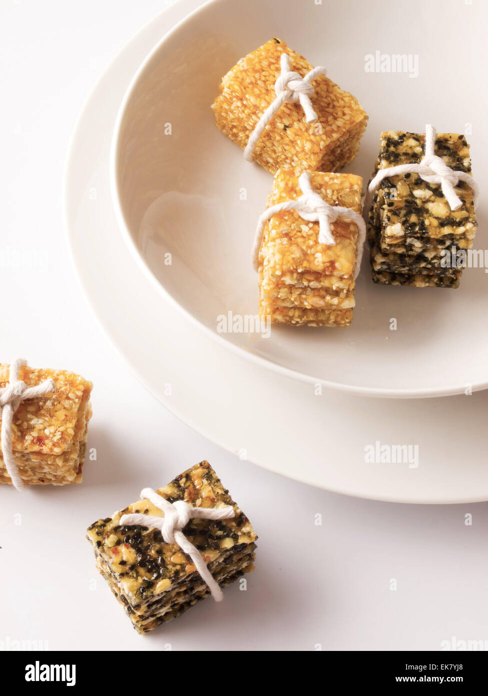 asian sesame biscuits Stock Photo - Alamy