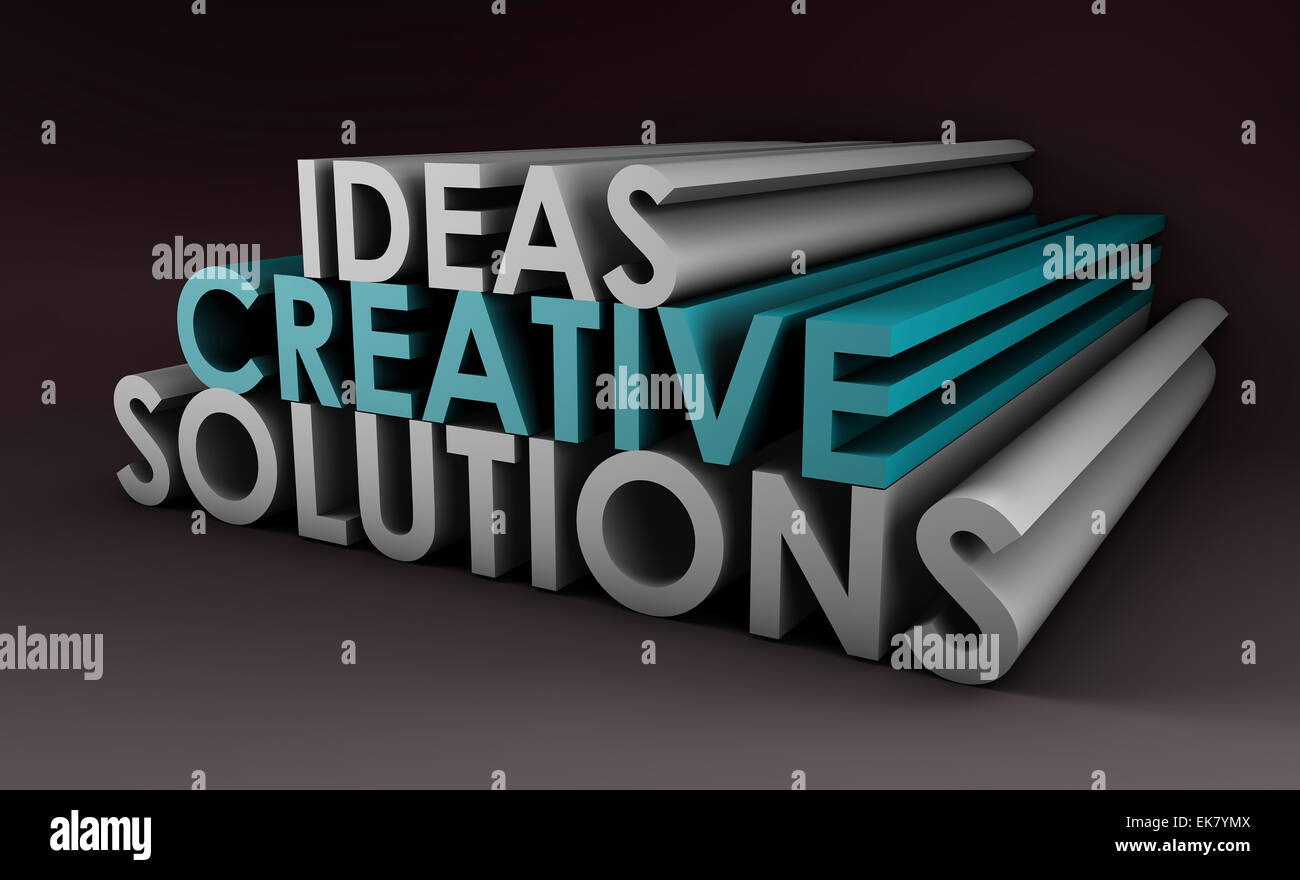 Creative Ideas and Solutions Stock Photo - Alamy
