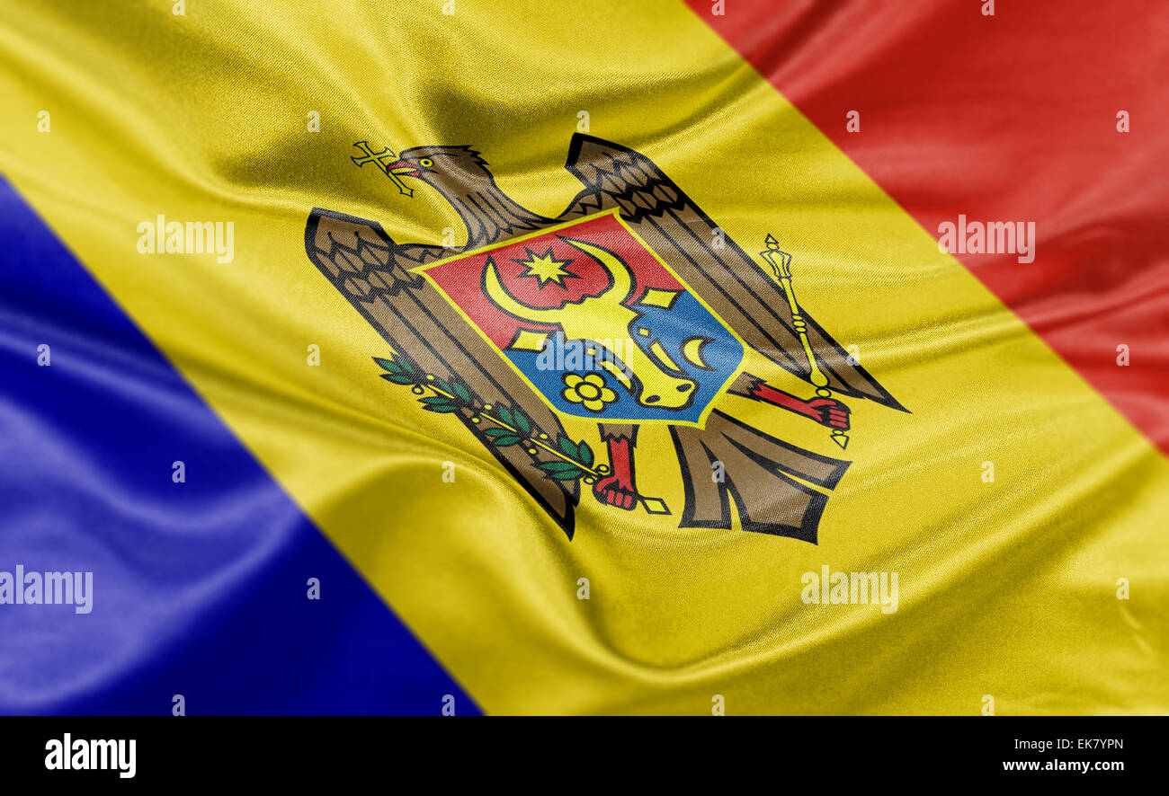 High resolution render of Moldova's national flag Stock Photo - Alamy