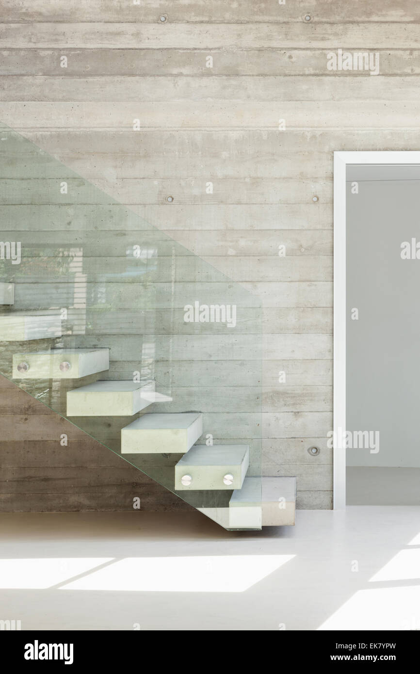 House, interior, modern architecture, staircase view Stock Photo - Alamy
