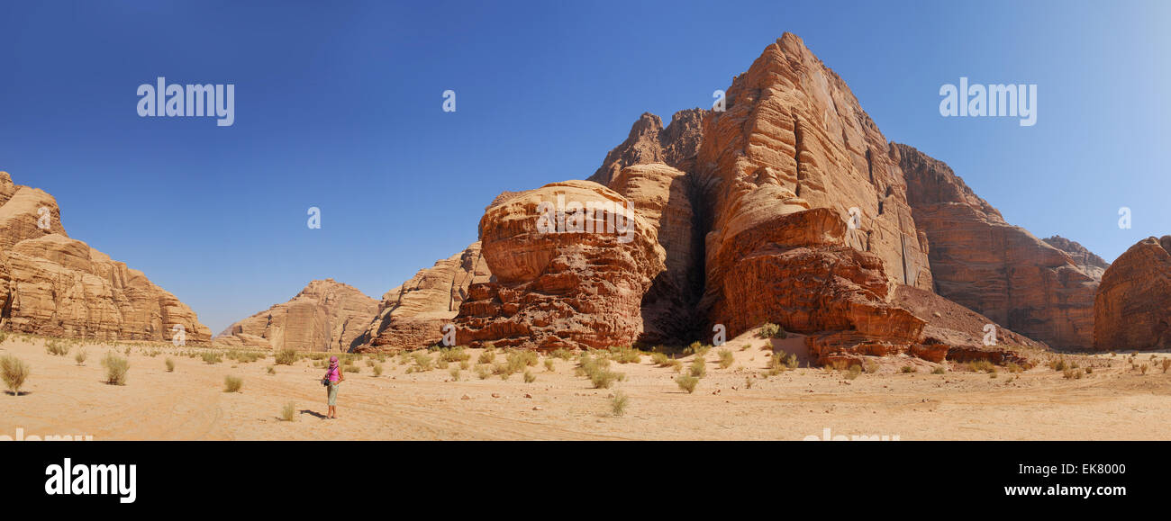 Vadi Ram - Jordan. Panorama Stock Photo - Alamy