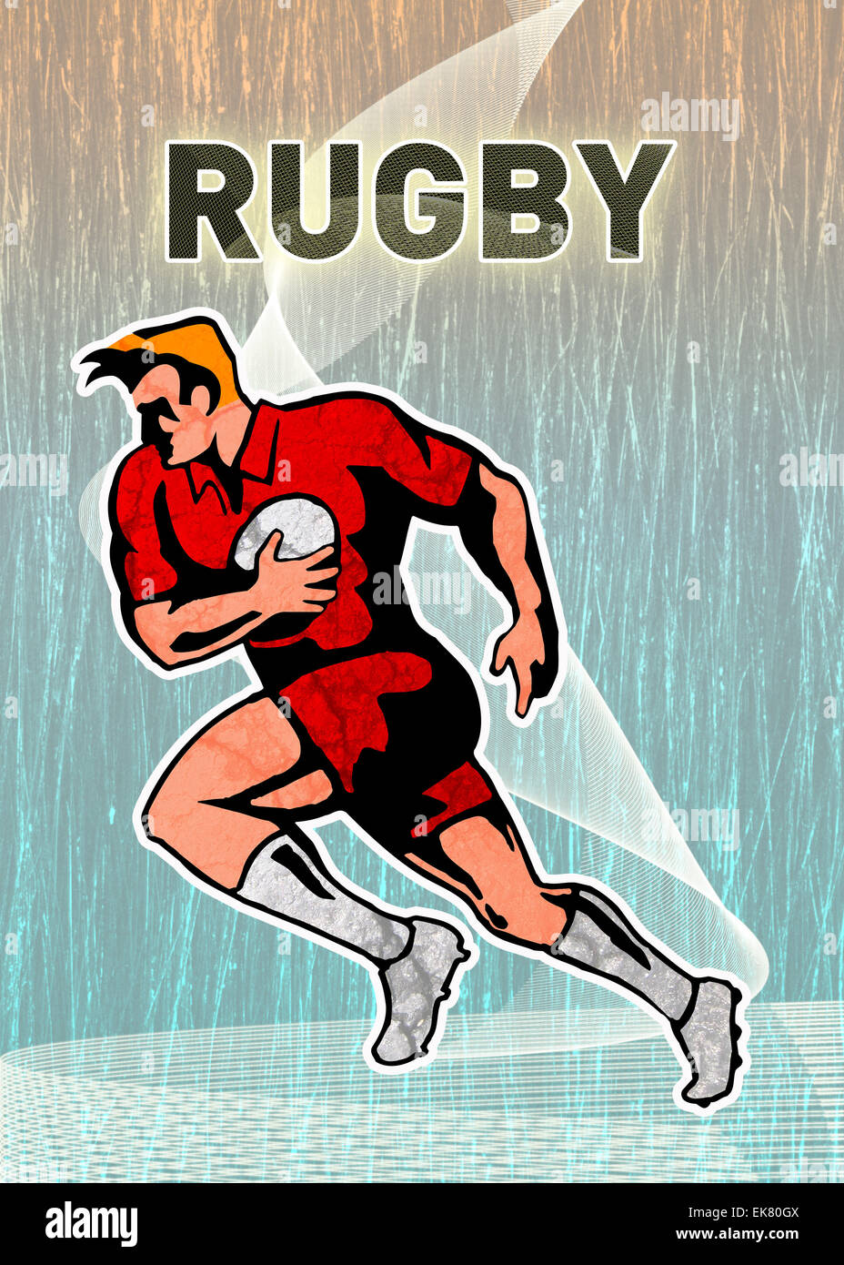 rugby player running with the ball Stock Photo - Alamy